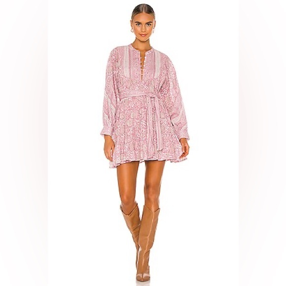 Cleobella | Dresses | Cleobella Lennonx Mini Dress In Pink Floral Tonal ...